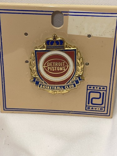 Vintage Peter David Detroit Pistons Basketball Club NBA Hat Lapel Pin ...