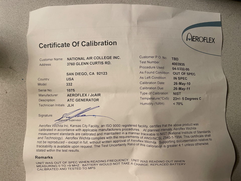 Avionics Test Equip Jc Air BF Goodrich ATC 332 Transponder / IFF Ramp ...
