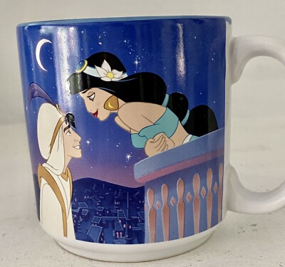 Disney ALADDIN Coffee Tea Mug Genie Princess Jasmine Collectors Cup | eBay