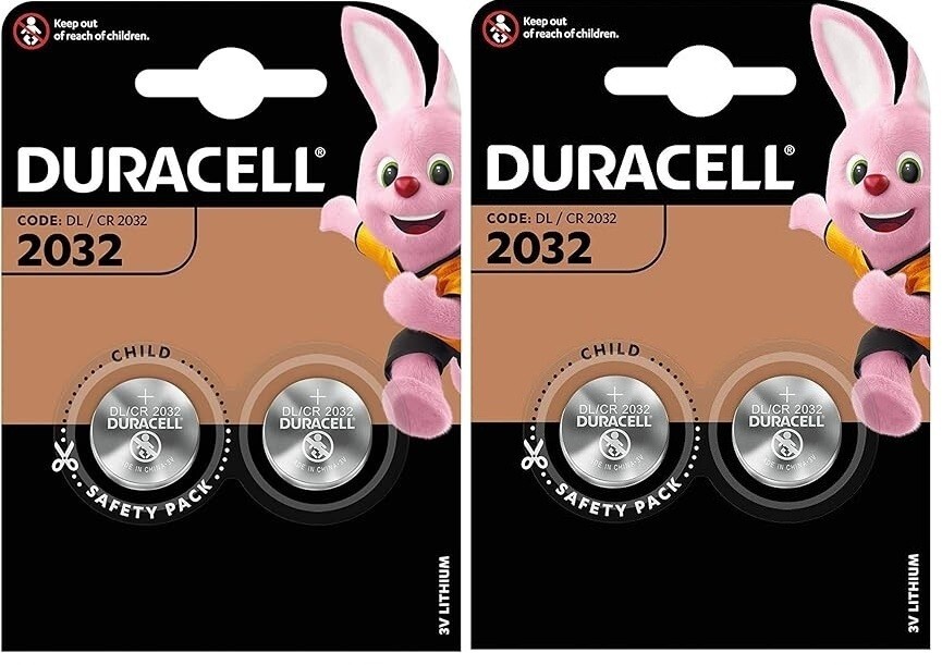 Duracell 2032 Battery CR2032 BR2032 DL2032 3v Coin Lithium Cell Button ...