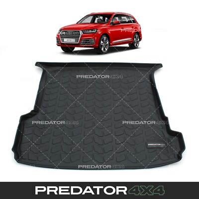 REAR BOOT FLOOR LINER MAT COVER BLACK OEM FIT FOR AUDI Q7 4M 7SEATER ...