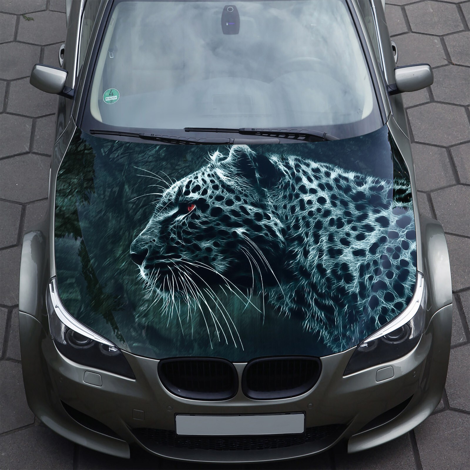 Leopard Car Hood Wrap Decal Vinyl Sticker Full Color Graphic Fit Any ...