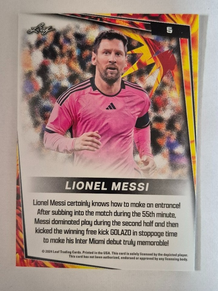 2024 Leaf Soccer Blaster Green Parallel Lionel Messi #5 | eBay