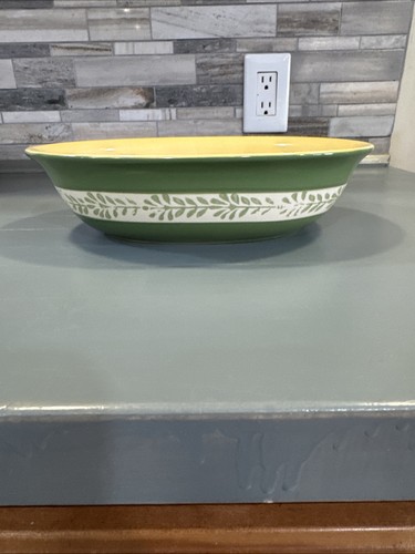 PFALTZGRAFF Circle of Kindness 10” Oval Serving Yellow Green Leaf Vegetable Bowl | eBay