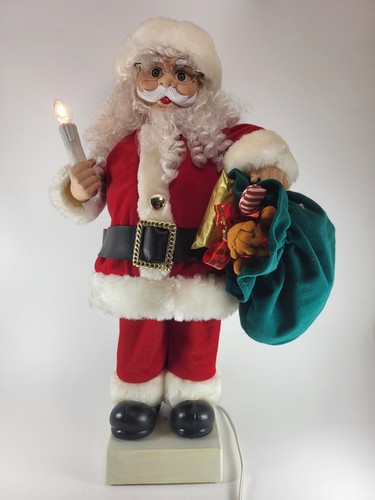 Vtg MOTIONETTES CHRISTMAS Santa Claus 23" Lighted Display Figure Telco ...