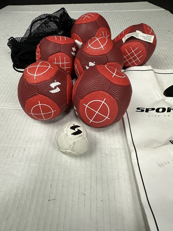 Sportcraft Outdoor Bean Ball Bocce Set Carrying bag 6 Ball 1 Pallino ...