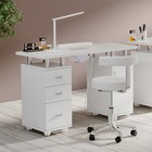 Large Storage Mobile Manicure Table Nail Art Technician Desk with Dust ...