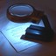 3X Illuminated Magnifier 3" Lighted Magnifying Glass LED Folding Stand ...