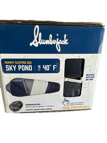 Slumberjack Sky Pond Mummy SLEEPING / Camping BAG, 40F degrees 33" x 84 ...