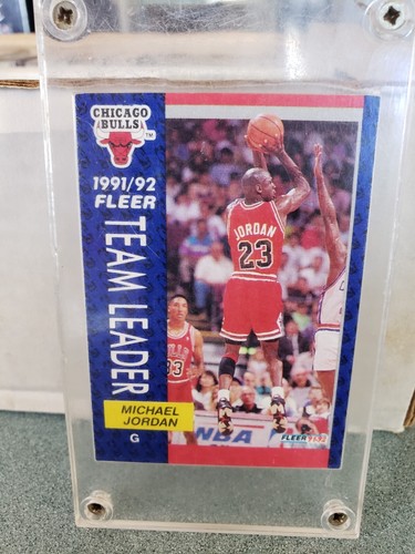 '91-'92 Fleer Basketball Micheal Jordan Team Leader card #375 | eBay