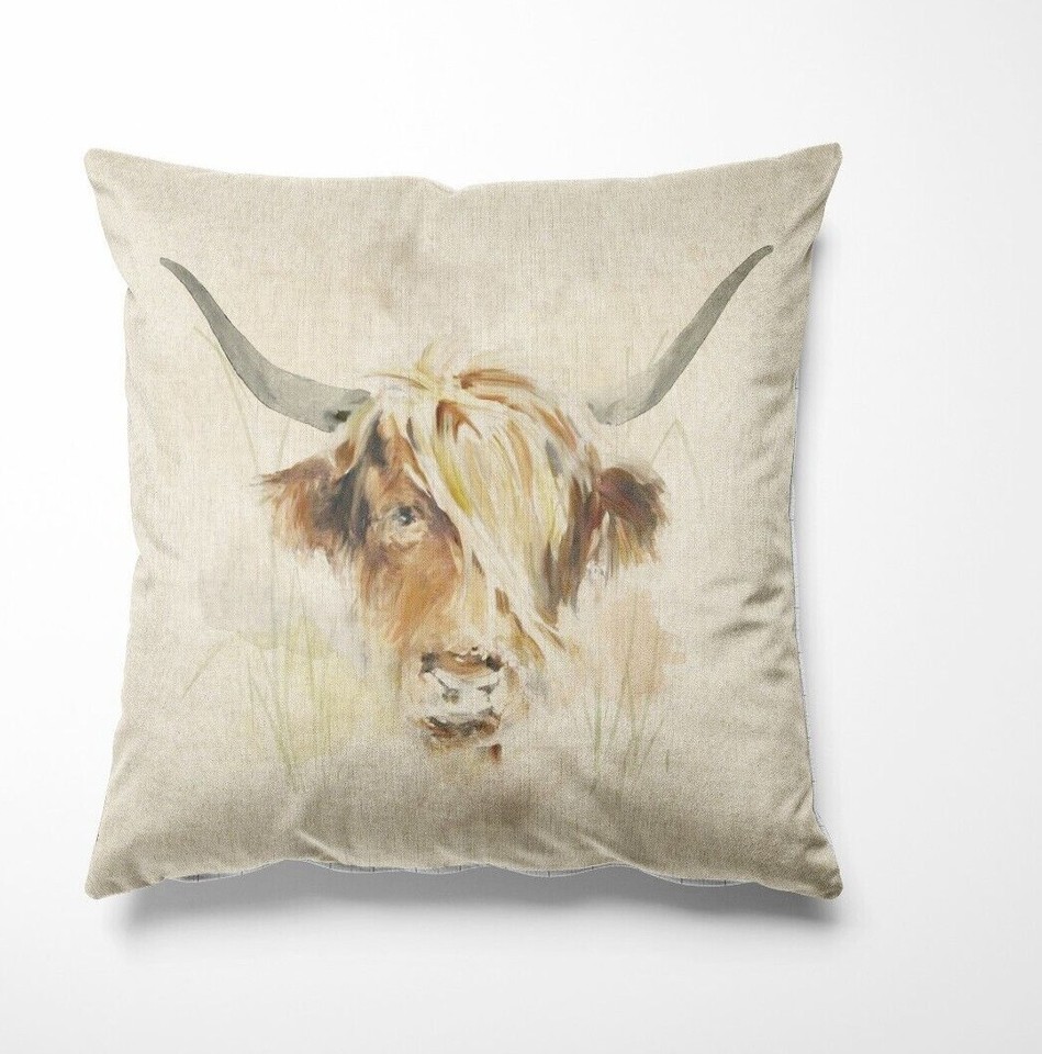 Animal Country Creature Linen Look Cotton Rich Fabric Cushion Panels ...