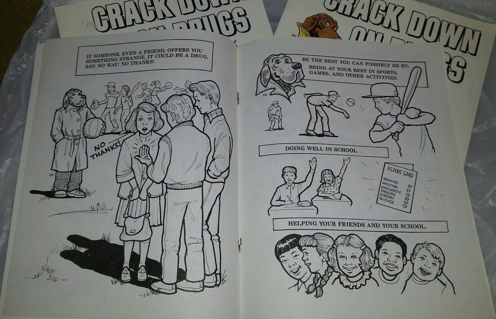 McGruff 1994 Educational Drug Awareness Coloring Books Crack Down On ...