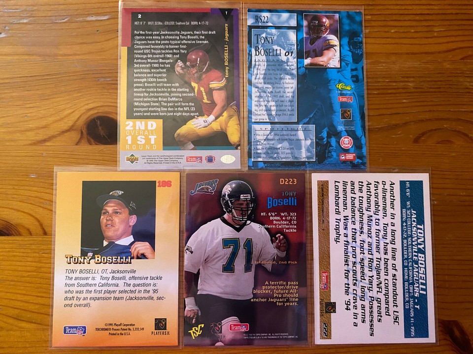 Tony Boselli 1995 Rookie Card RC 5 HOF | eBay