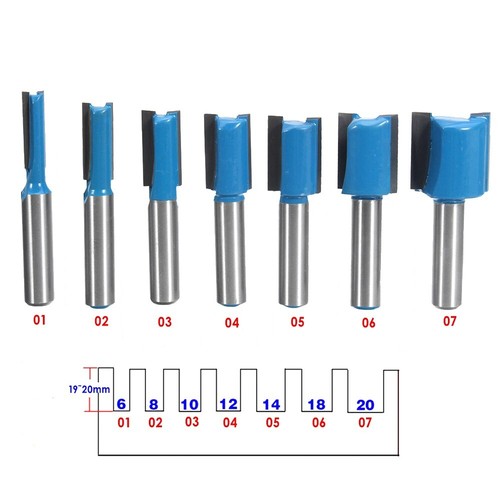Professional Woodworking Router Bit Set 8mm Shank 6mm 20mm Cutting ...