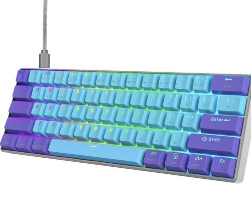 Ussixchare GK61 60% Mechanical Keyboard SK61 Custom RGB Programmable ...
