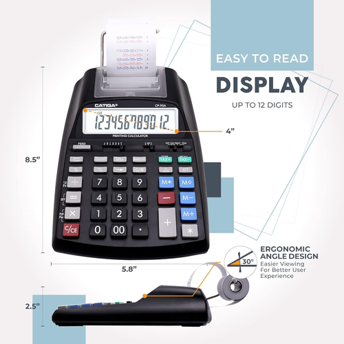New & Upgraded 2025 Printing Calculator Adding Machine 10 Key, Desktop ...