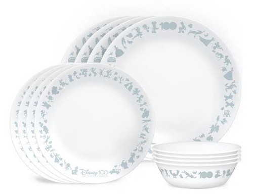 Corelle Disney Commemorative Series Characters 12-piece Dinnerware Set ...