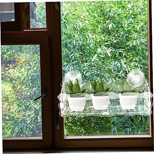 Flower Pots Plant Stand Acrylic Transparent Window Sill Extender ...