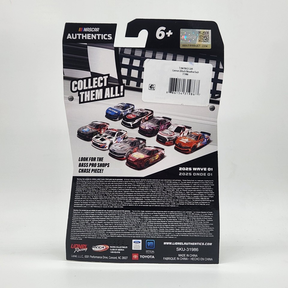 CONNOR ZILISCH 1/64 #88 CHEVROLET WEATHER TECH NASCAR AUTHENTICS 2025 ...