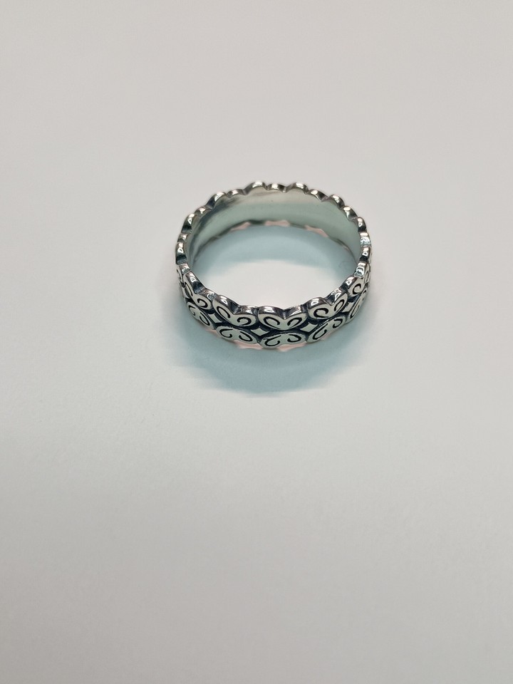 .925 sterling silver butterfly pattern band ring. various smaller sizes ...