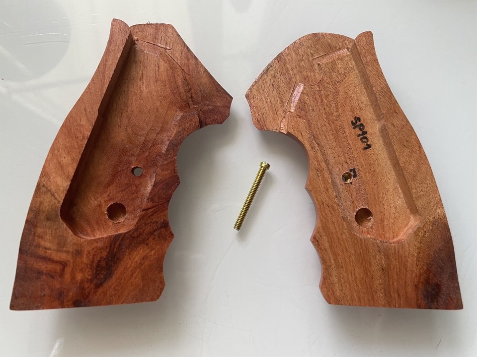 New Hard wood Grip For Ruger SP 101 revolver grip - checkered Handle grips#Ru02 | eBay