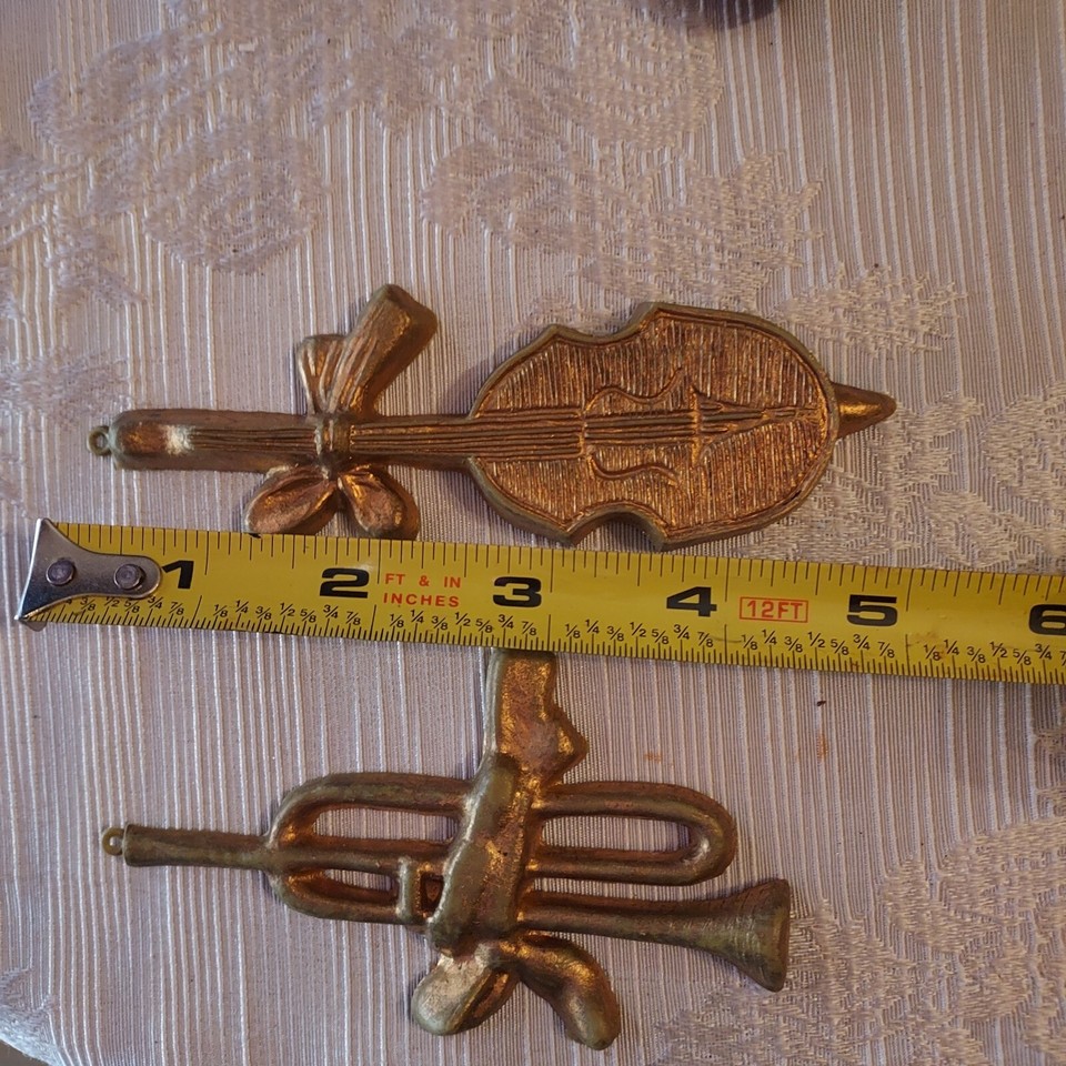 Vintage Plastic Musical Instrument Motif Christmas Ornaments Hong Kong ...