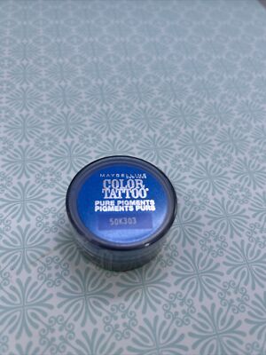Maybelline New York Color Tattoo Pure Pigments 10 Brash Blue Eye Shadow ...