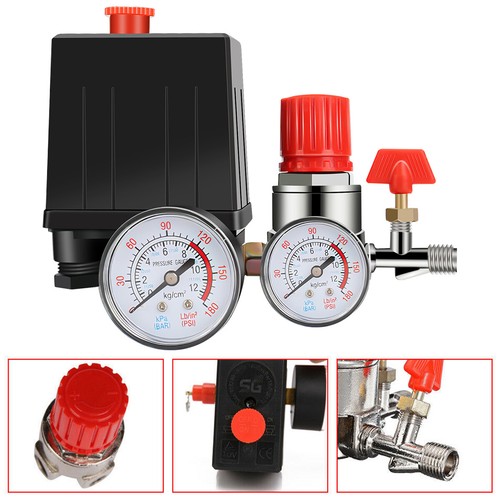 90-120PSI Air Compressor Control Pressure Switch Valve Manifold ...