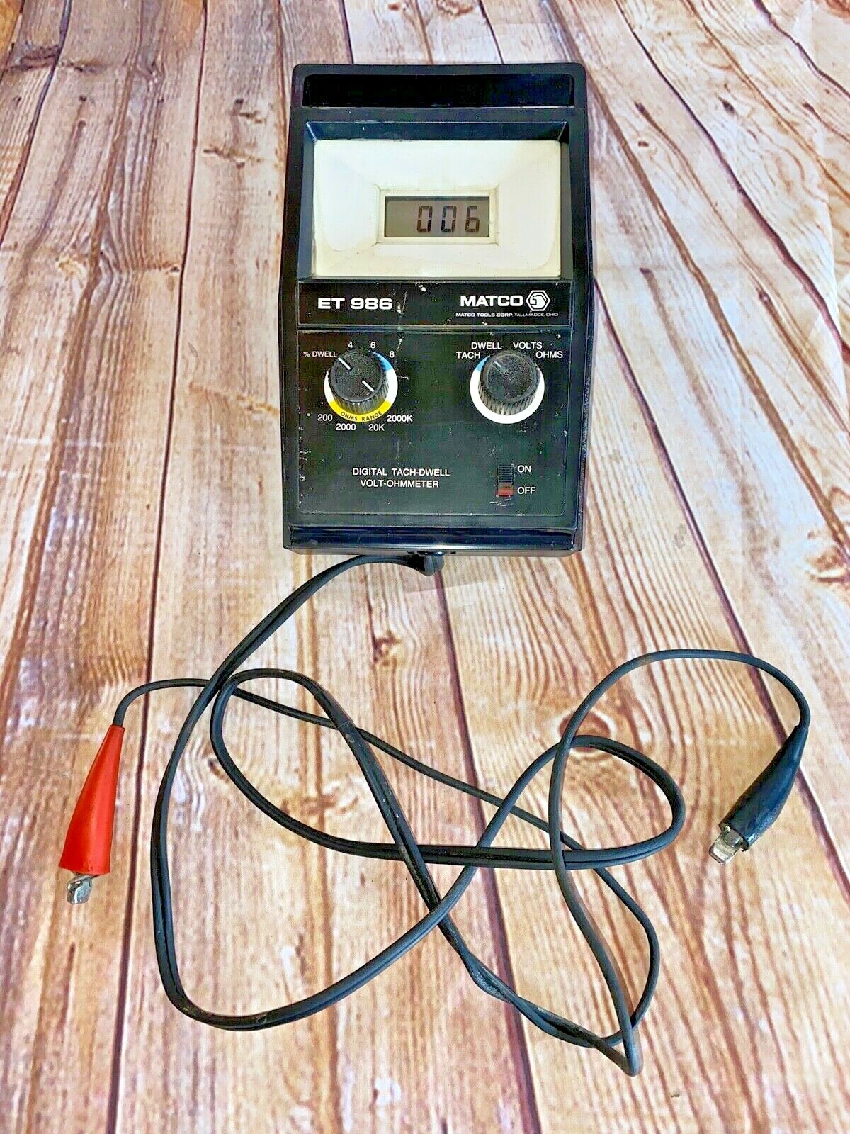 Matco Et 986 Digital Tach Dwell Volt Ohmmeter Tested No Accessories ...