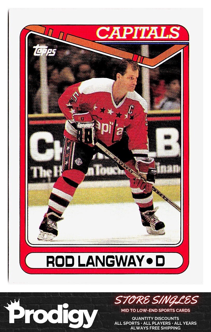 Rod Langway 1990-91 Topps Hockey #353 Washington Capitals | eBay