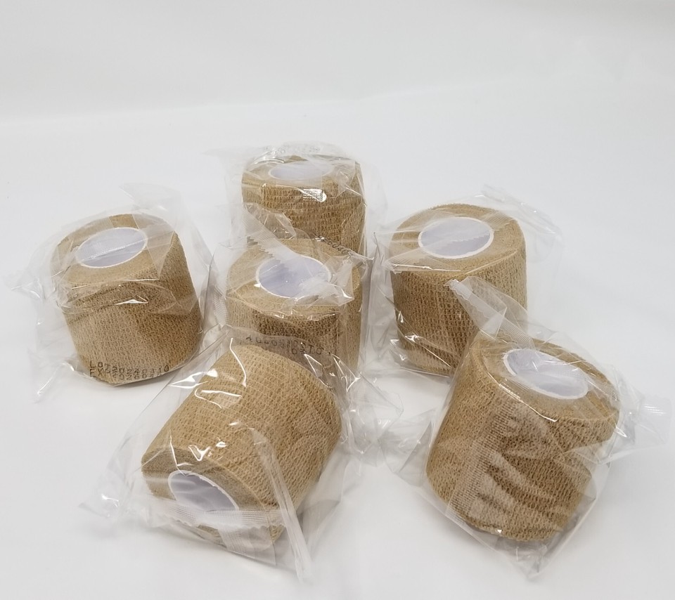 12-Rolls Self Adhesive Bandage Wrap, Vet Tape, Medical Tape (2 In x 5 ...