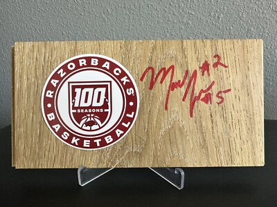 Arkansas Razorbacks Basketball 100 Seasons Floorboard Matt Jones Signed ...