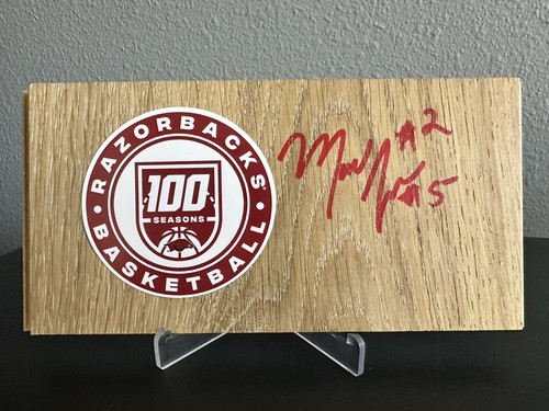 Arkansas Razorbacks Basketball 100 Seasons Floorboard Matt Jones Signed ...