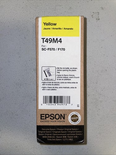 EpsonT49M UltraChrome DS Yellow Ink for SureColor F170 F570 Printer ...