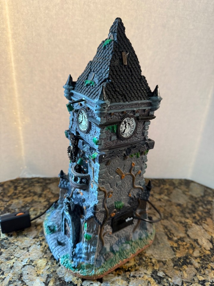 Lemax Spooky Town #35531 Haunted Clock Tower | eBay