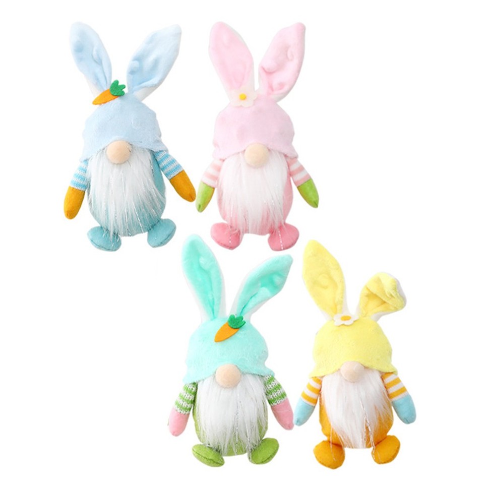 4 Pcs Dollhouse Decoration Accessories Garden Bunny Shaped Topiary ...