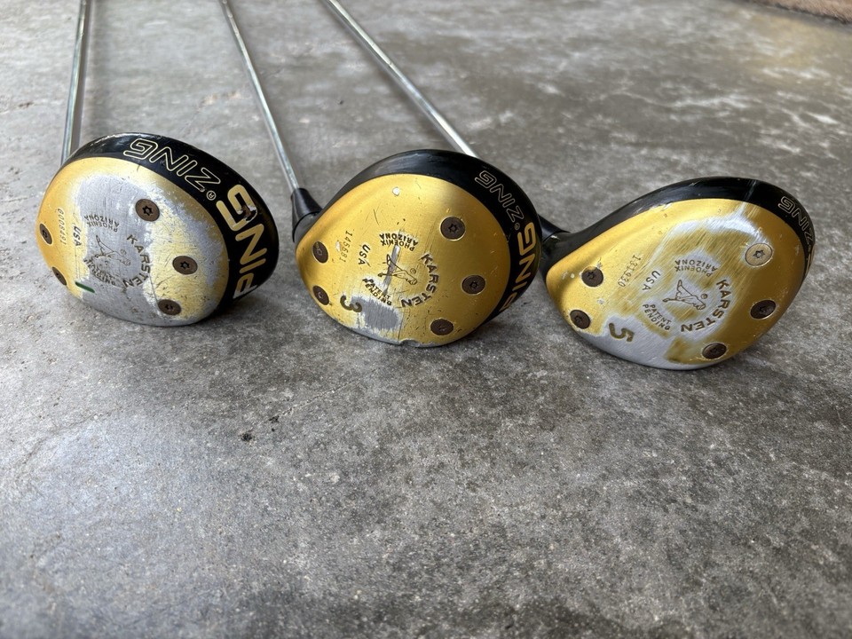 Vintage PING ZING Karsten 1 3 5 Woods Wood Set Ping JZ Steel Shafts Right Handed | eBay