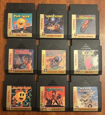 NES Nintendo Tengen Lot of 9 games - Fantasy Zone Ms Pac Man Rolling ...