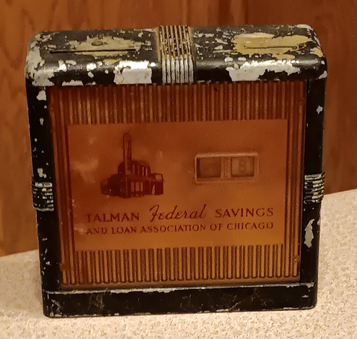 Vintage Talman Federal Savings & Loan COIN BANK Banthrico USA Chicago ...