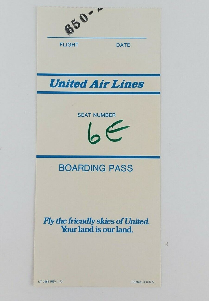 United Airlines Boarding Pass Ticket More Data To Prove United