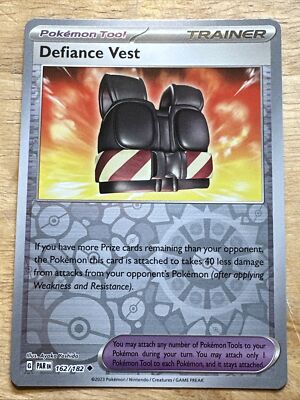 Defiance Vest - 162/182 - Reverse Holo - Paradox Rift - NM/M Pokemon ...