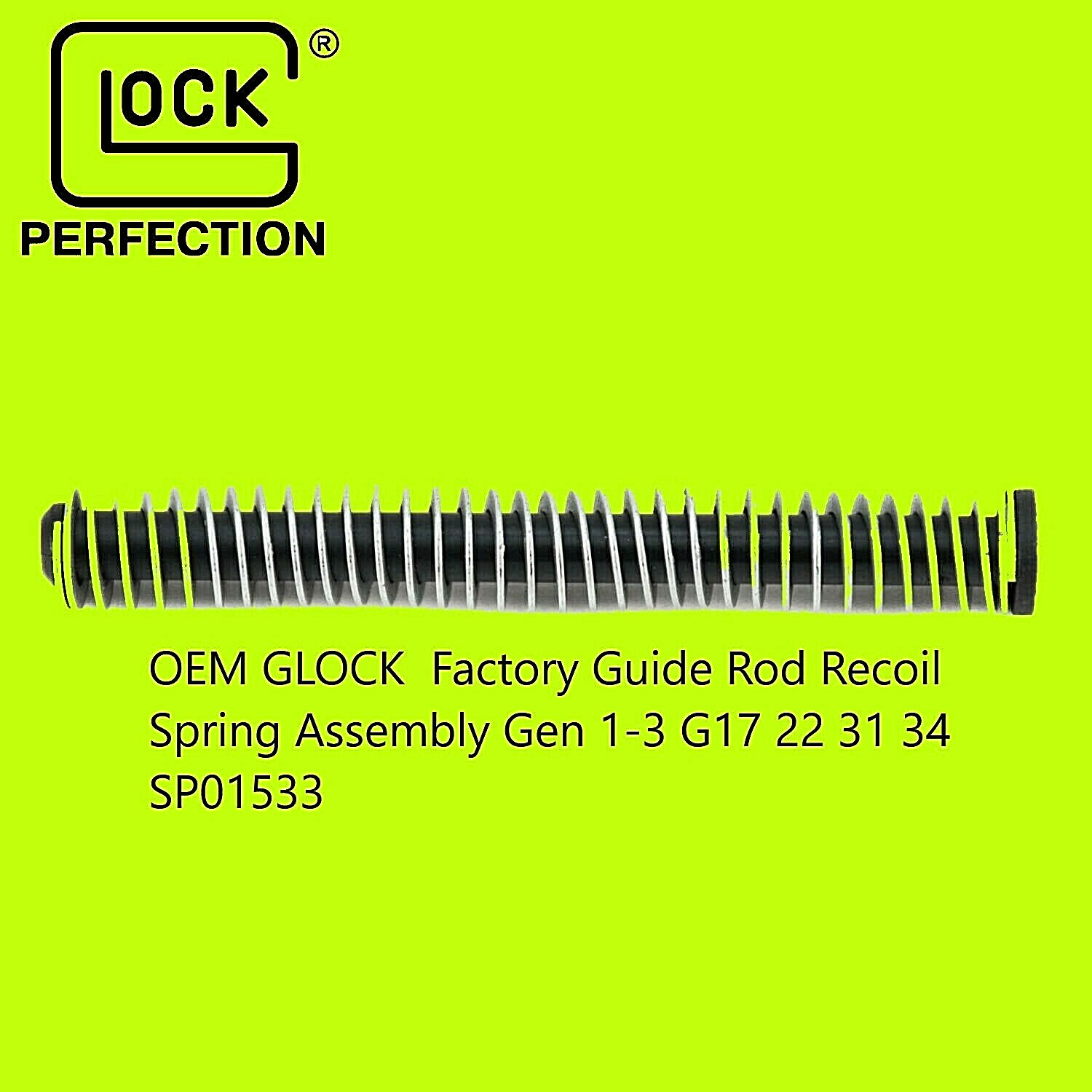 OEM GLOCK Factory Guide Rod Recoil Spring Assembly Gen 1-3 G17 22 31 34 ...
