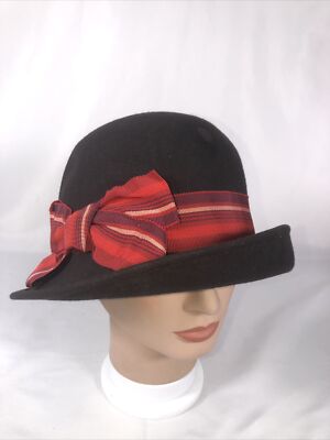 Firenze Women’s Handcrafted 100% Lana Wool Hat Made In Italy Black w ...