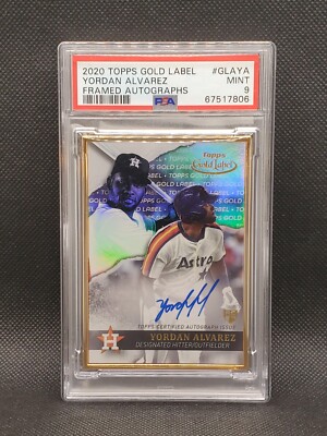 2020 Topps Gold Label AUTO Yordan Alvarez RC Rookie PSA 9 | eBay