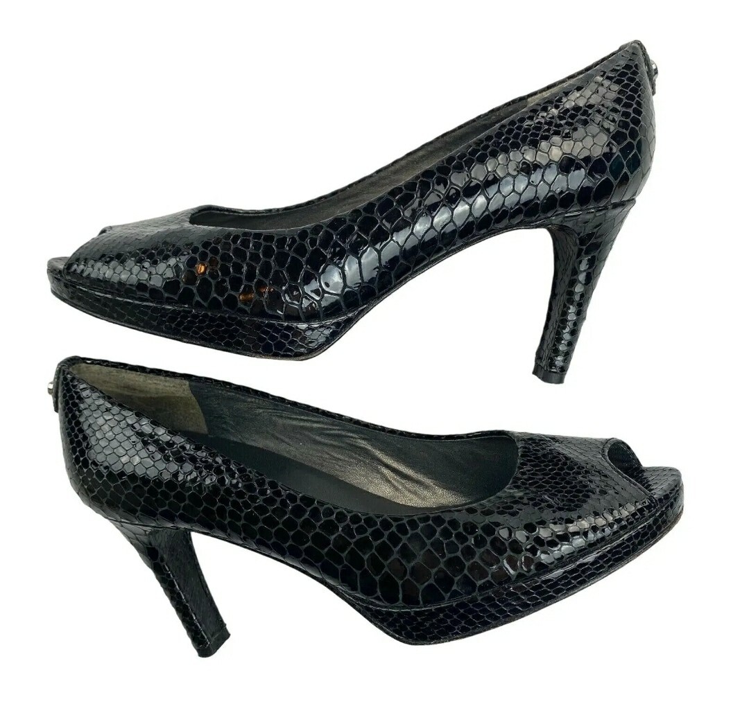 STUART WEITZMAN LOGO PLAINFIELD BLACK CRYSTAL SNAKESK… - Gem