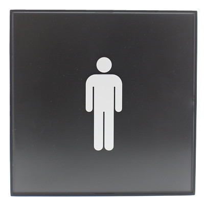 Headline Sign Premier MEN Restroom Sign - 8" H x 8" L - Black | eBay