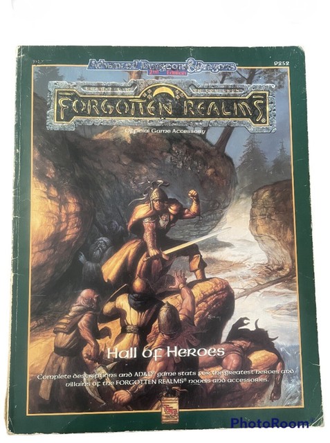 Forgotten Realms 2nd Edition Hall of Heroes 9252 Fr7 1989 Paperback Ad ...
