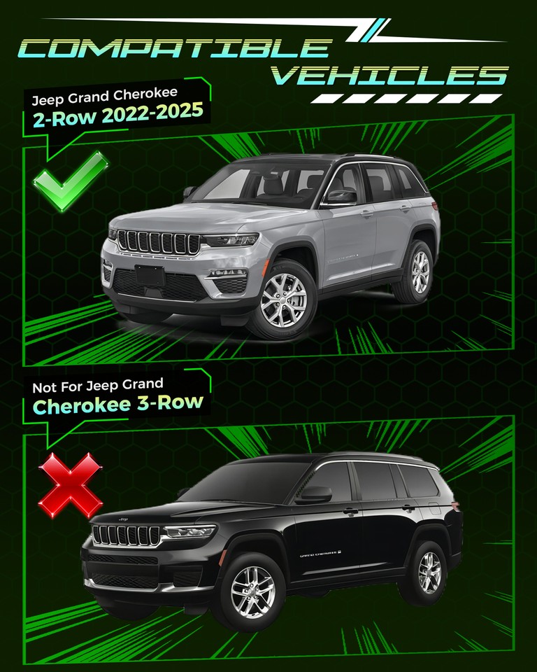 350LBS Running Board for Jeep Grand Cherokee 2-Row 2022-2025 Side Steps ...