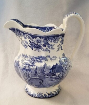 Pitchers - Blue Transferware Pitcher