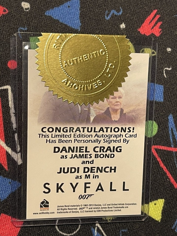 2014 Rittenhouse Daniel Craig Judi Dench James Bond 007 Dual Auto ...